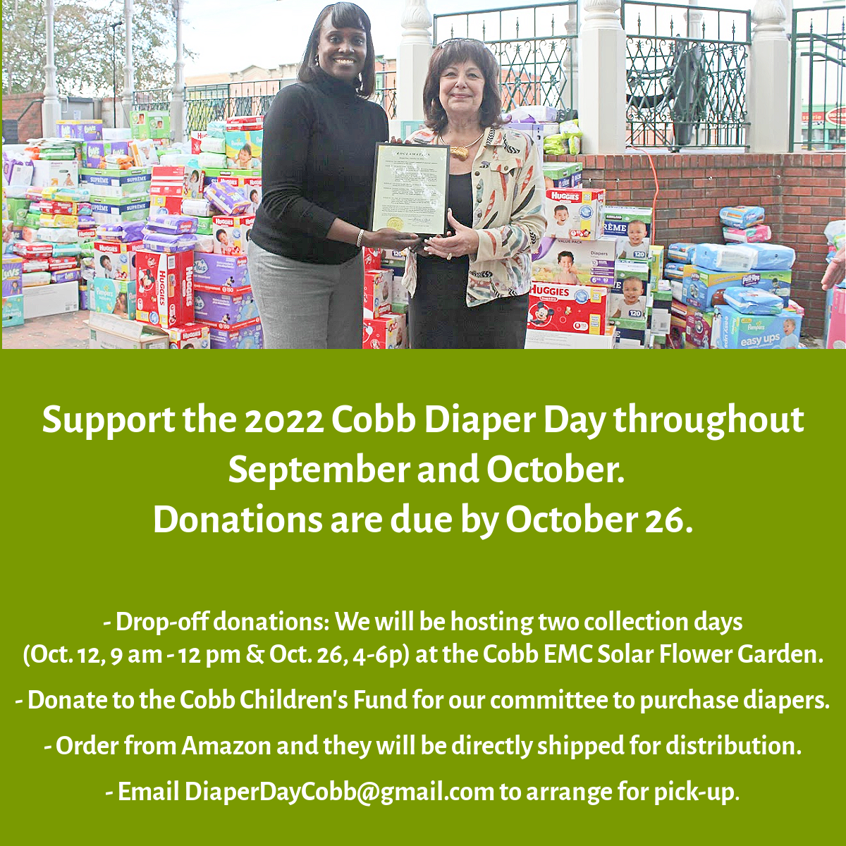 Barbara Hickey Children's Fund 2022 Cobb Diaper Day - Cobb Foundation